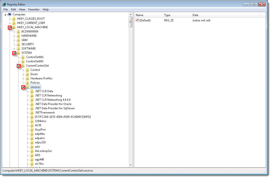 [KB3535] Could not write value AppDataDir to key SYSTEMCurrentControlSetServicesehdrvParameters